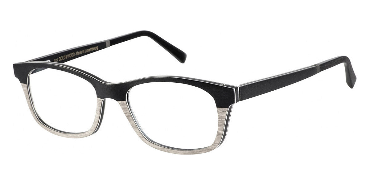 Gold & Wood OCULUS NEO Rectangle Eyeglasses | EyeOns.com