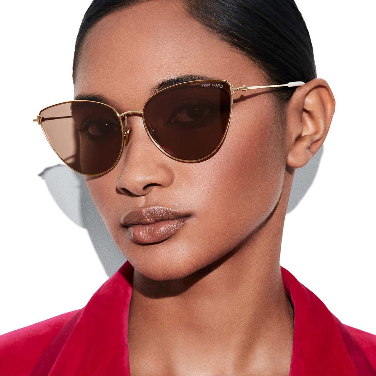 Tom Ford™ Ft1005 Anais 02 32g 62 Shiny Pale Goldt Logo Sunglasses